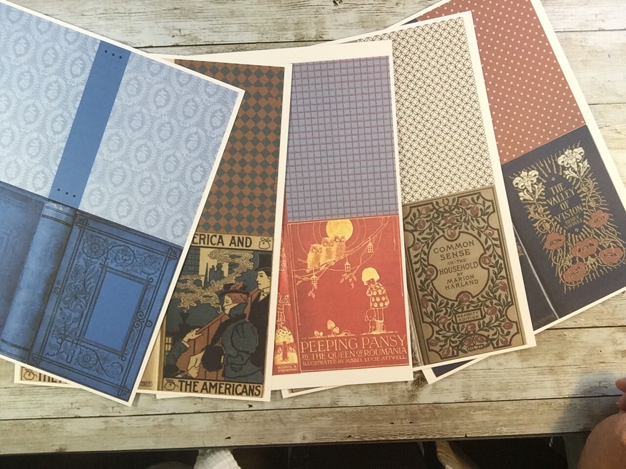 5 Little Junk Journal Books Library Patriotic Edition 3 Plus a Bonus ...