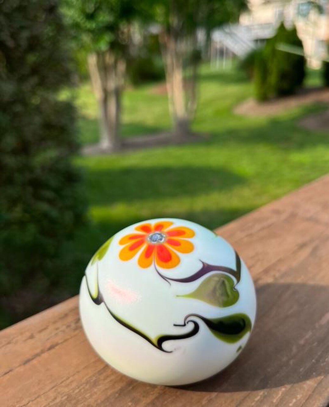 Signed Stuart Abelman Wildflower Paperweight - Etsy