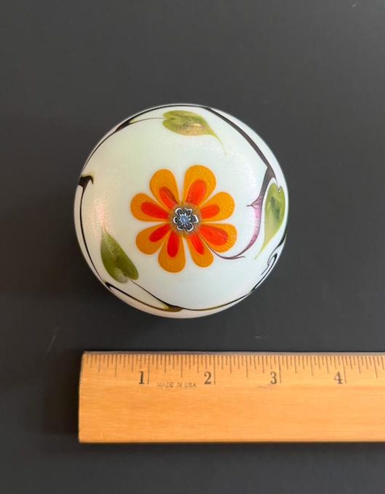 Signed Stuart Abelman Wildflower Paperweight - Etsy