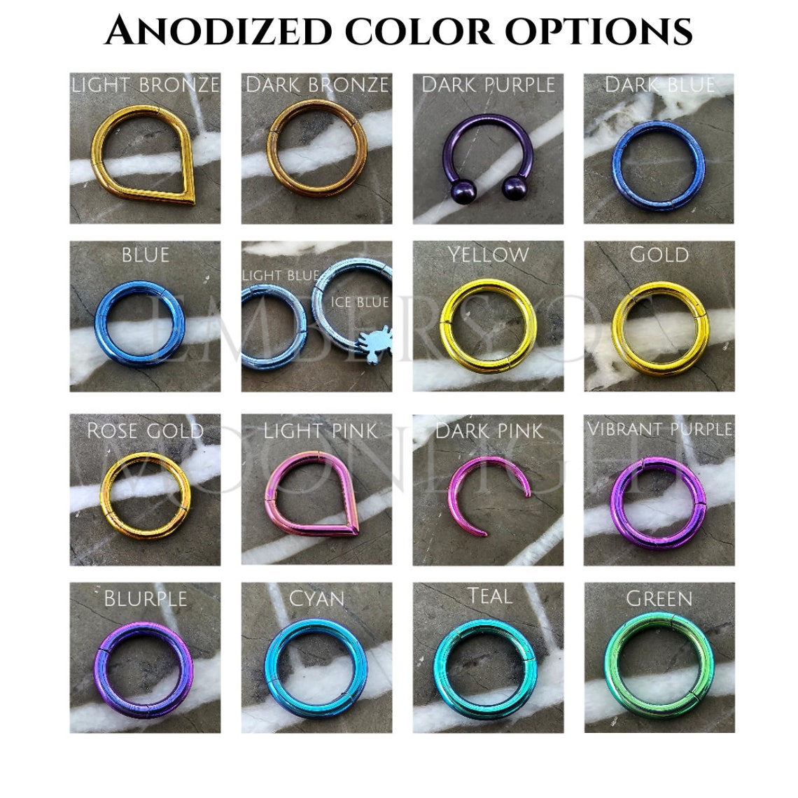 North Star + Spike Titanium Curved Piercing Barbell, Rook Cartilage ...