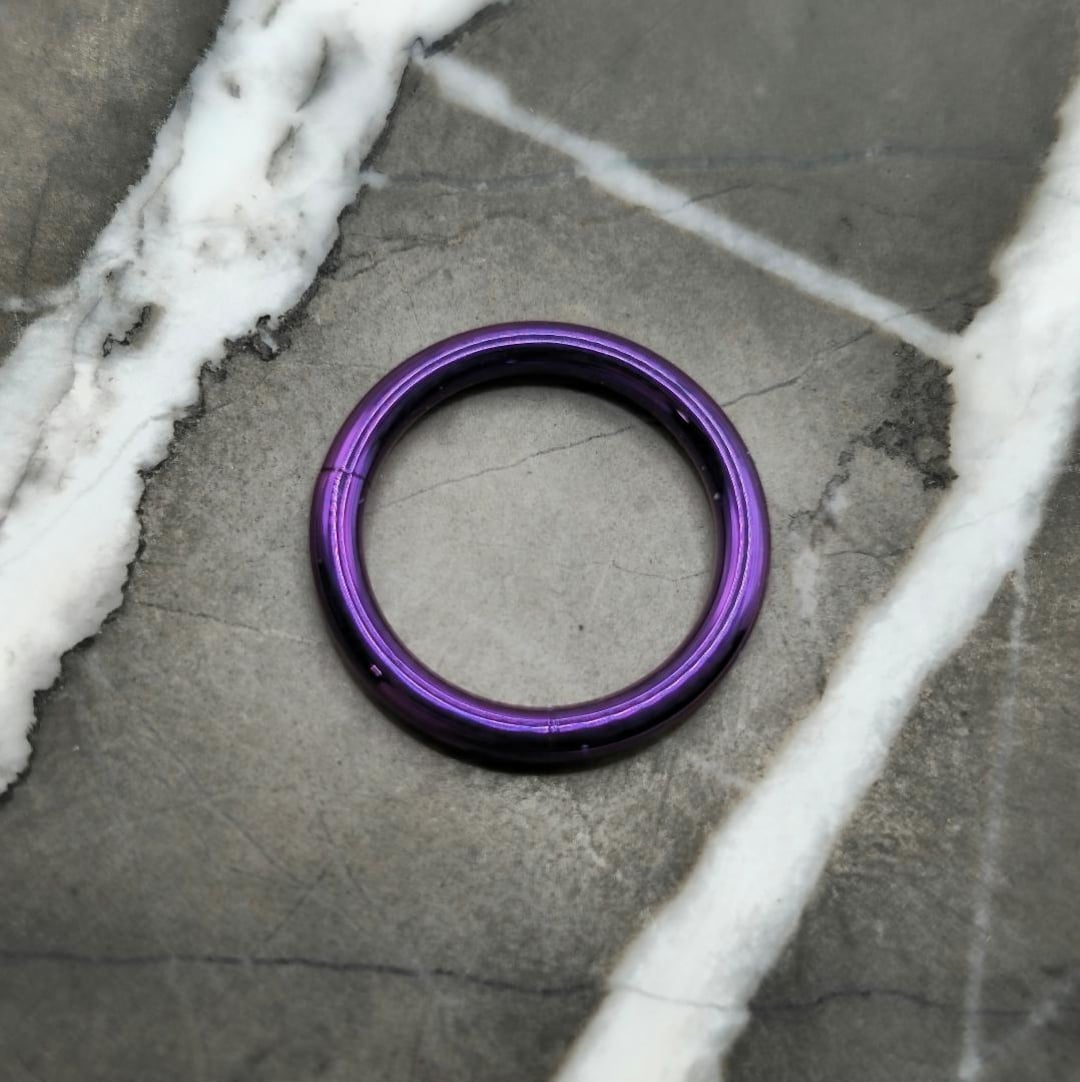 Dark Purple Titanium Clicker, Septum Ring Daith Cartilage Conch Hoop ...