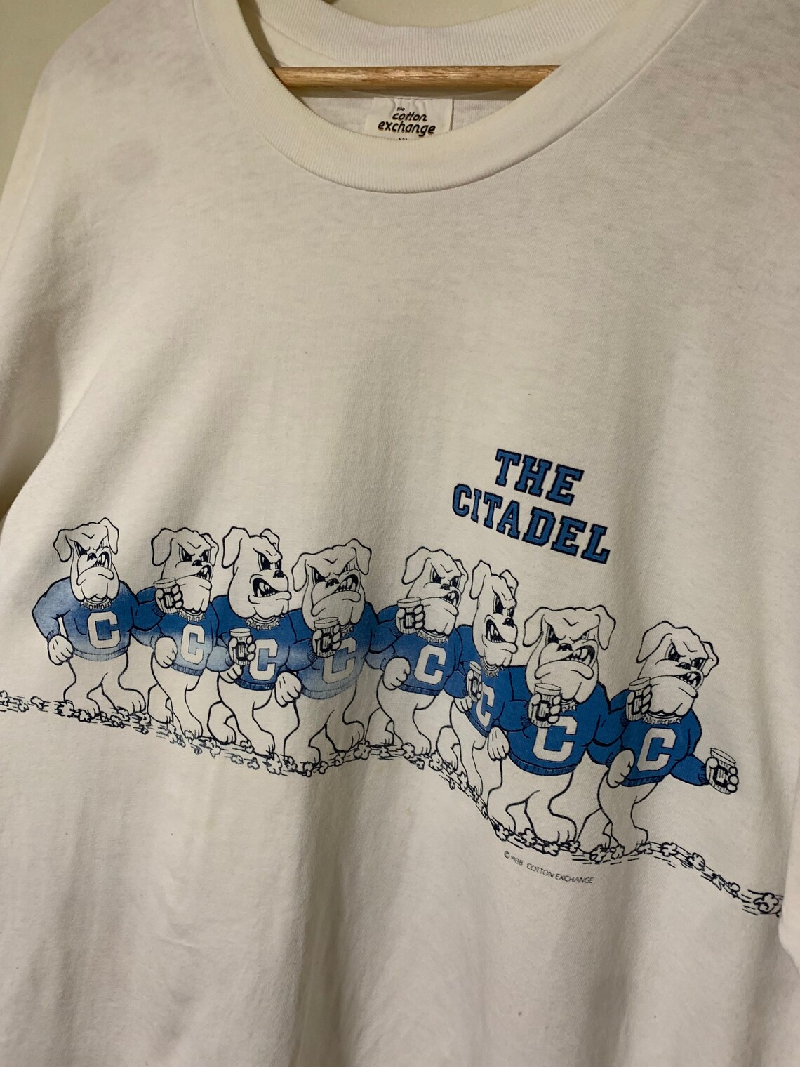 Vintage Basketball Team Graphic T-shirt the Citadel Bulldogs Late 80s ...