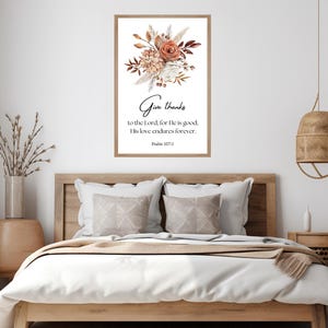 Fall Wall Art, Thanksgiving Prints, Scripture Wall Art, Christian Wall ...