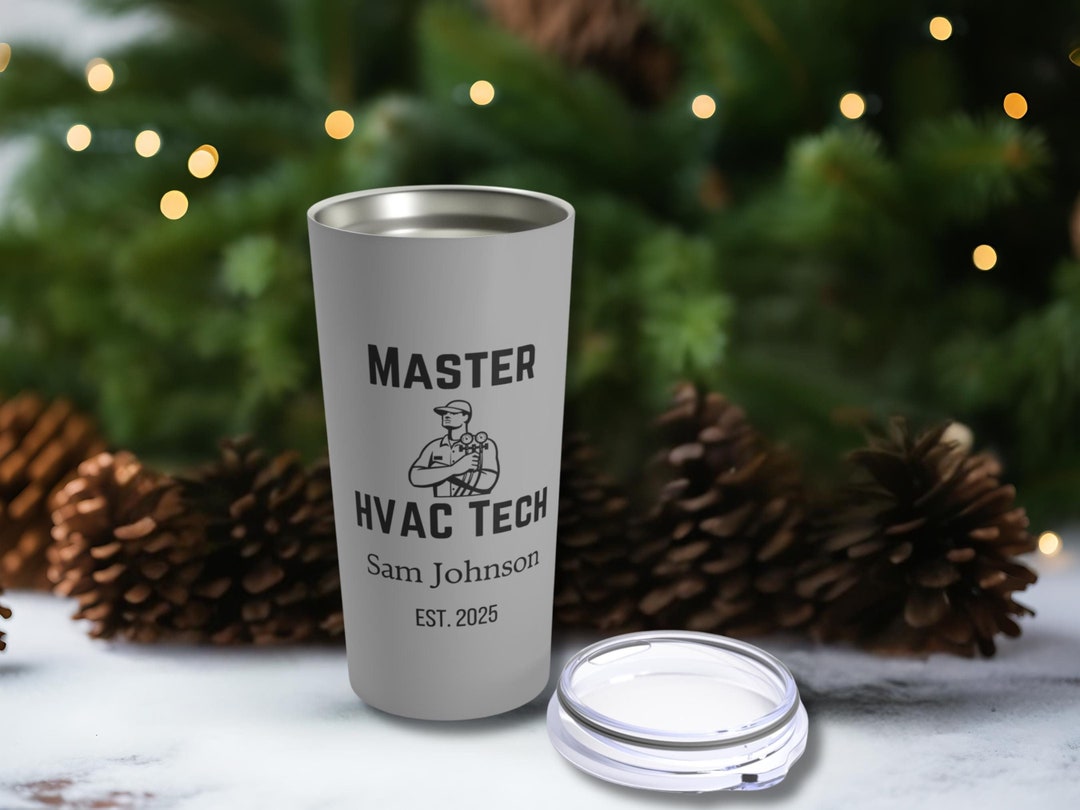 Master HVAC Tech Tumbler, Personalized Tumbler, 20 Oz Tumbler, HVAC ...
