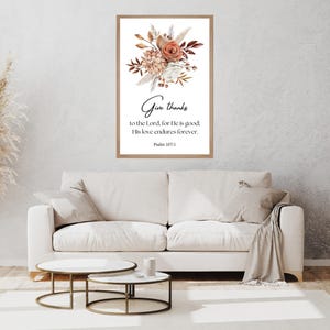 Fall Wall Art, Thanksgiving Prints, Scripture Wall Art, Christian Wall ...
