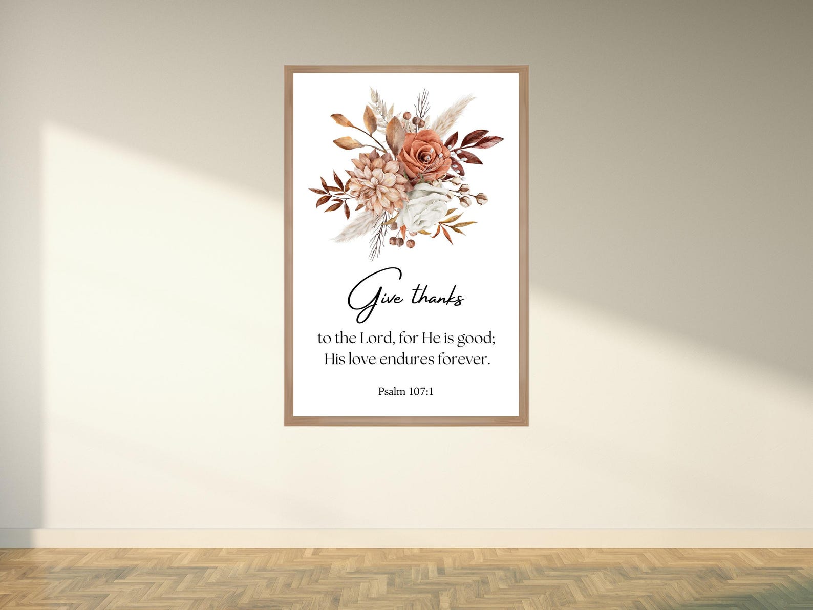Fall Wall Art, Thanksgiving Prints, Scripture Wall Art, Christian Wall ...