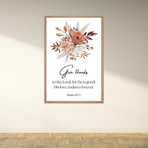 Fall Wall Art, Thanksgiving Prints, Scripture Wall Art, Christian Wall ...