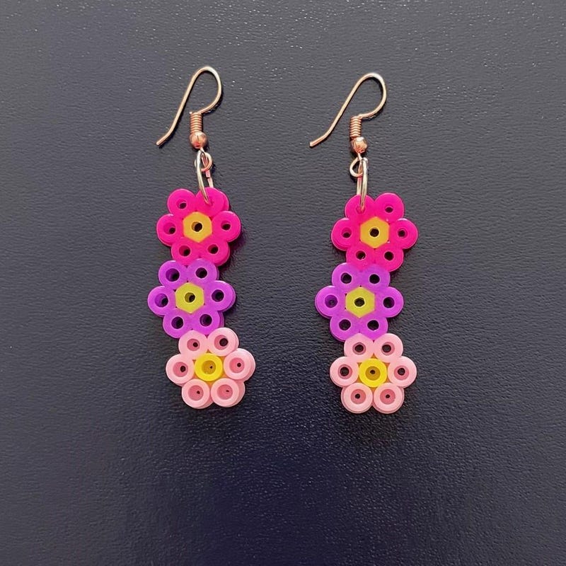 Perler Bead Earrings - Etsy