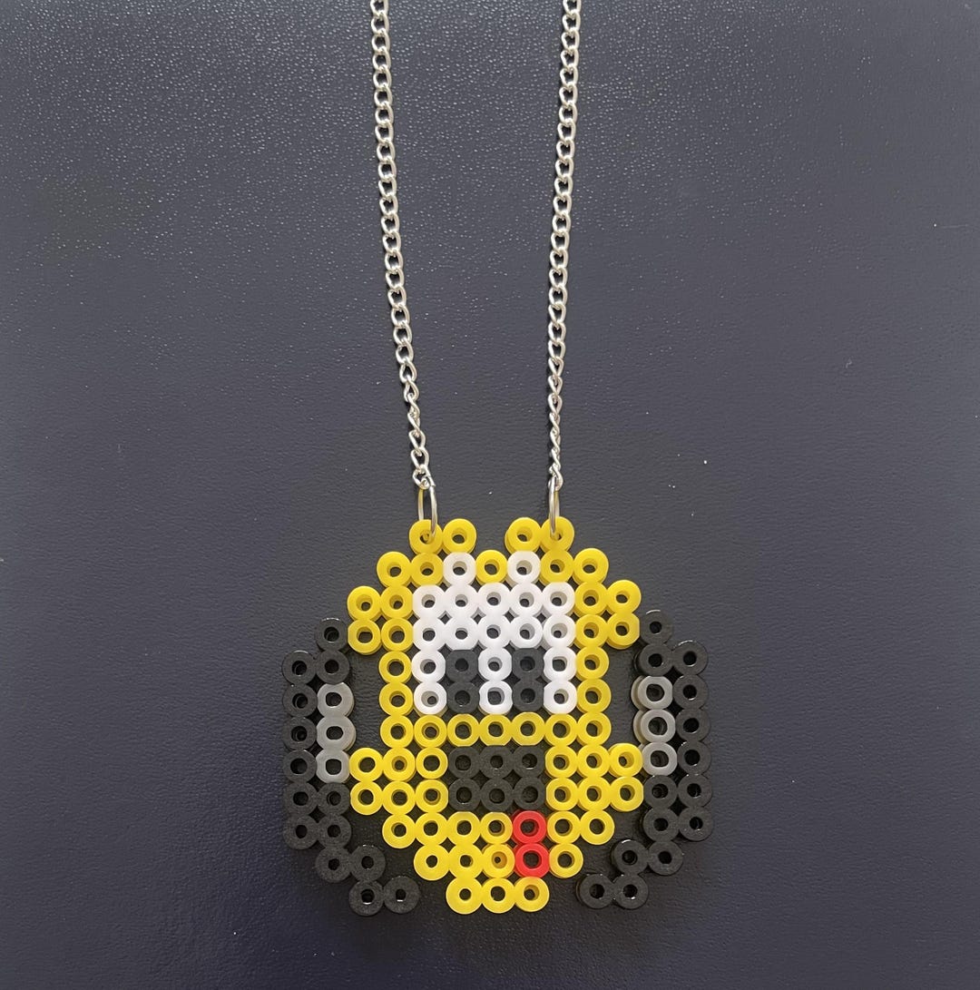 Handmade Pluto Perler Bead Necklace - Etsy