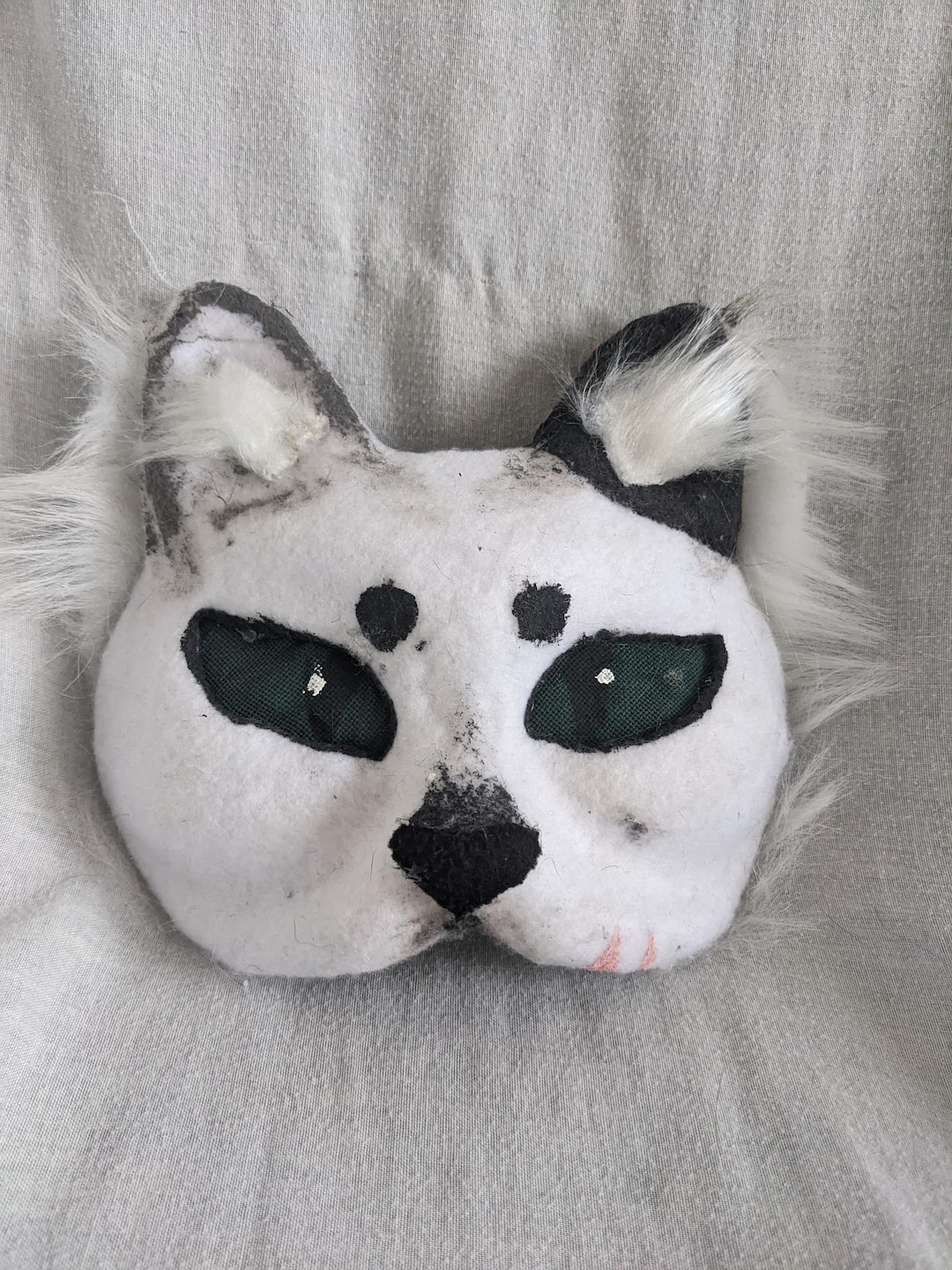 Premade Black and White Cat Mask Therian - Etsy