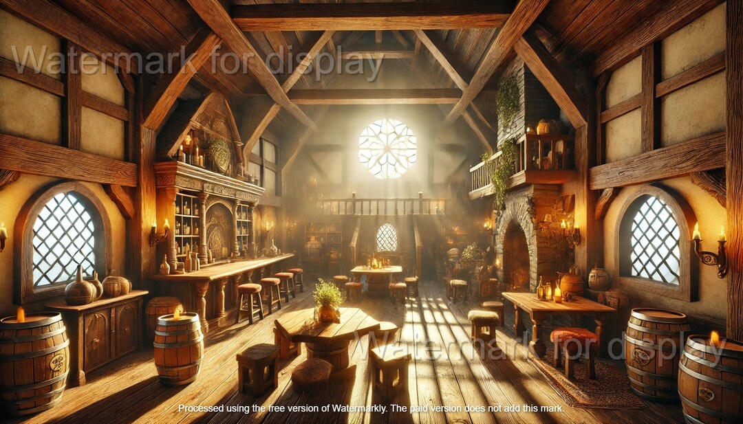 Fantasy Tavern Morning 1792*1024 | Background Picture for Zoom, Google ...