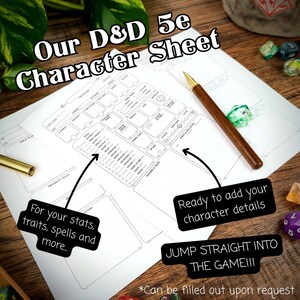 Counter Spell - Character Sheet With Full Set of Blend Dice & Notebooks ...