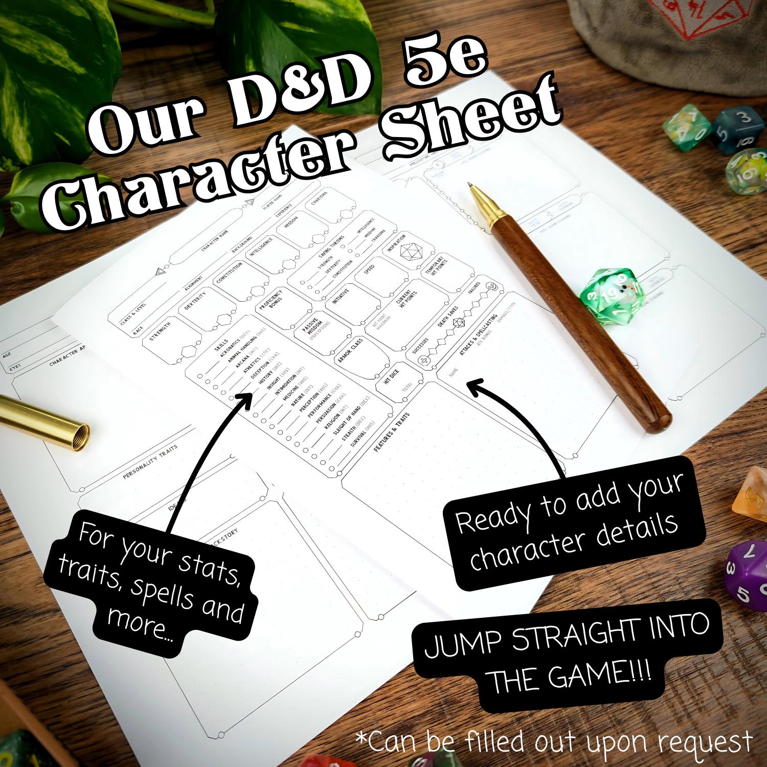 Dark Throne - Character Sheet With Full Set of Pattern Dice & Notebooks ...
