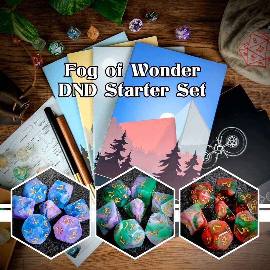 Fog of Wonder - Character Sheet With Full Set of Glitter Dice ...