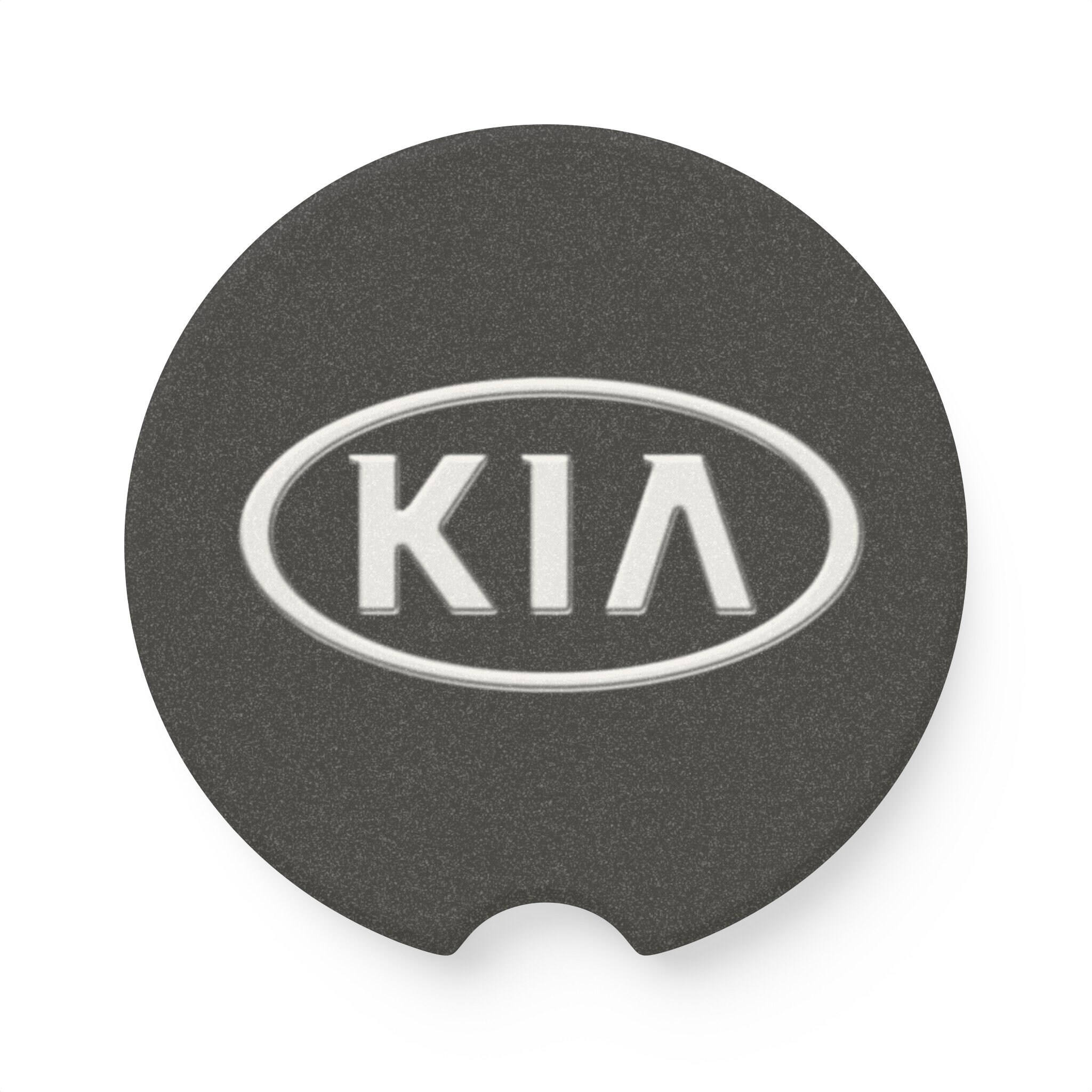 Soapstone Car Coaster, Kia Logo, Under Drink, Absorbs Condensation, Car ...
