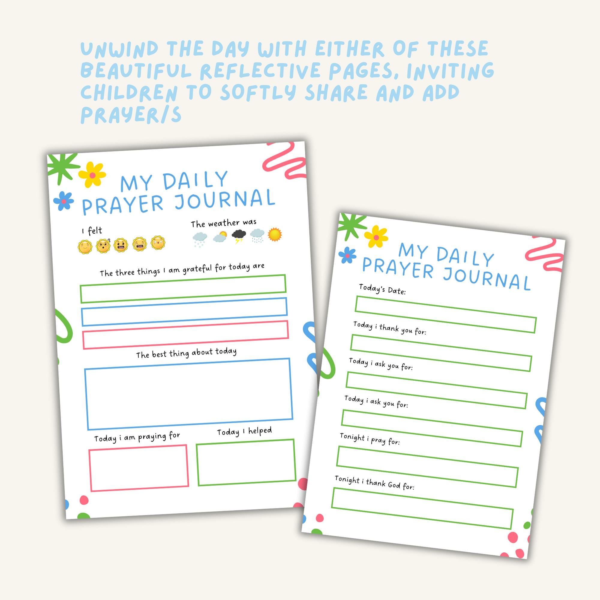 Kids Prayer Journal, Kids Daily Prayer Journal, Kids Gratitude Journal ...