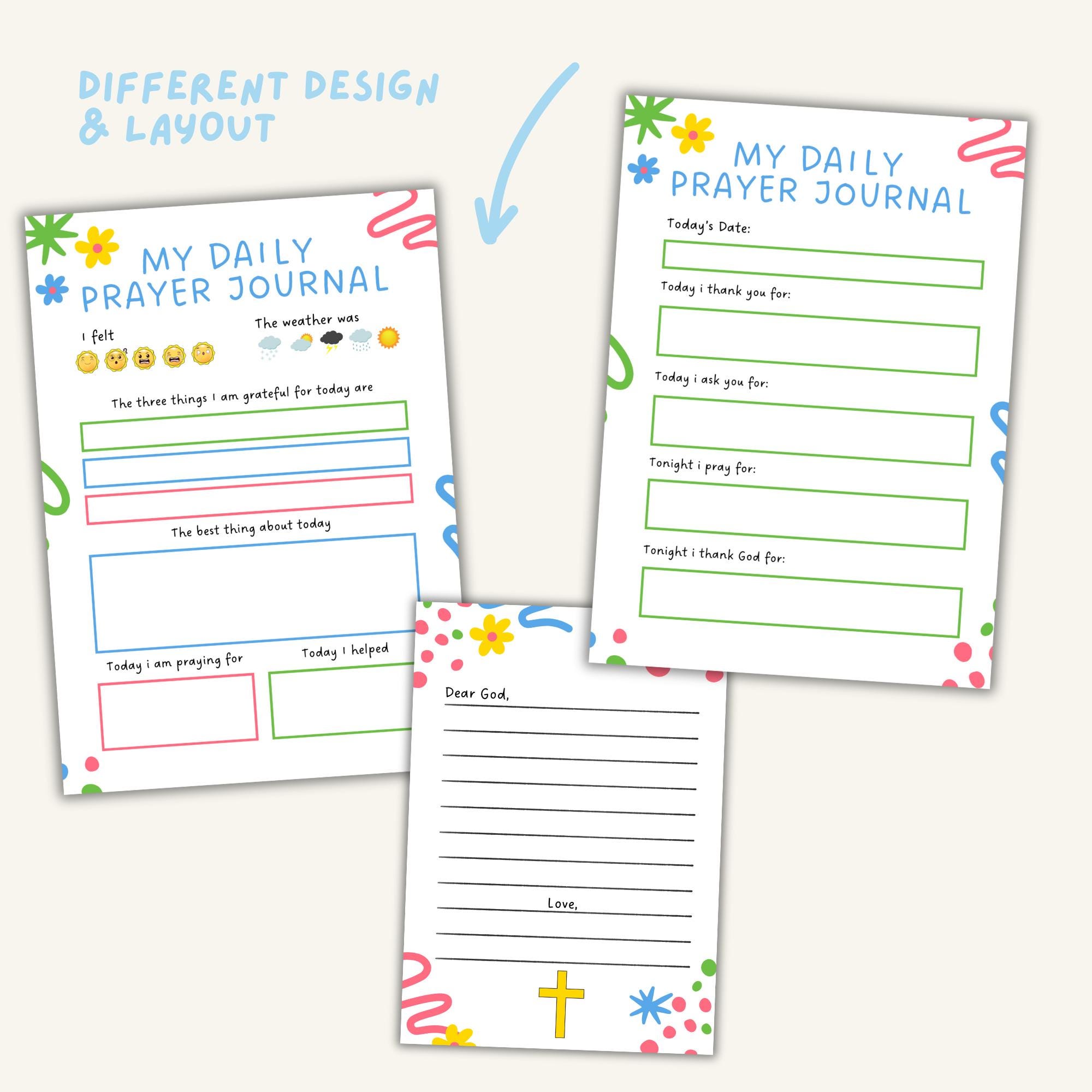 Kids Prayer Journal, Kids Daily Prayer Journal, Kids Gratitude Journal ...