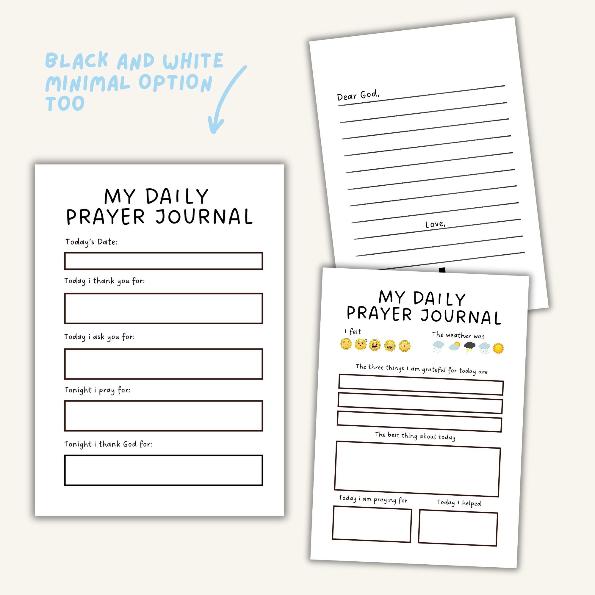 Kids Prayer Journal, Kids Daily Prayer Journal, Kids Gratitude Journal ...