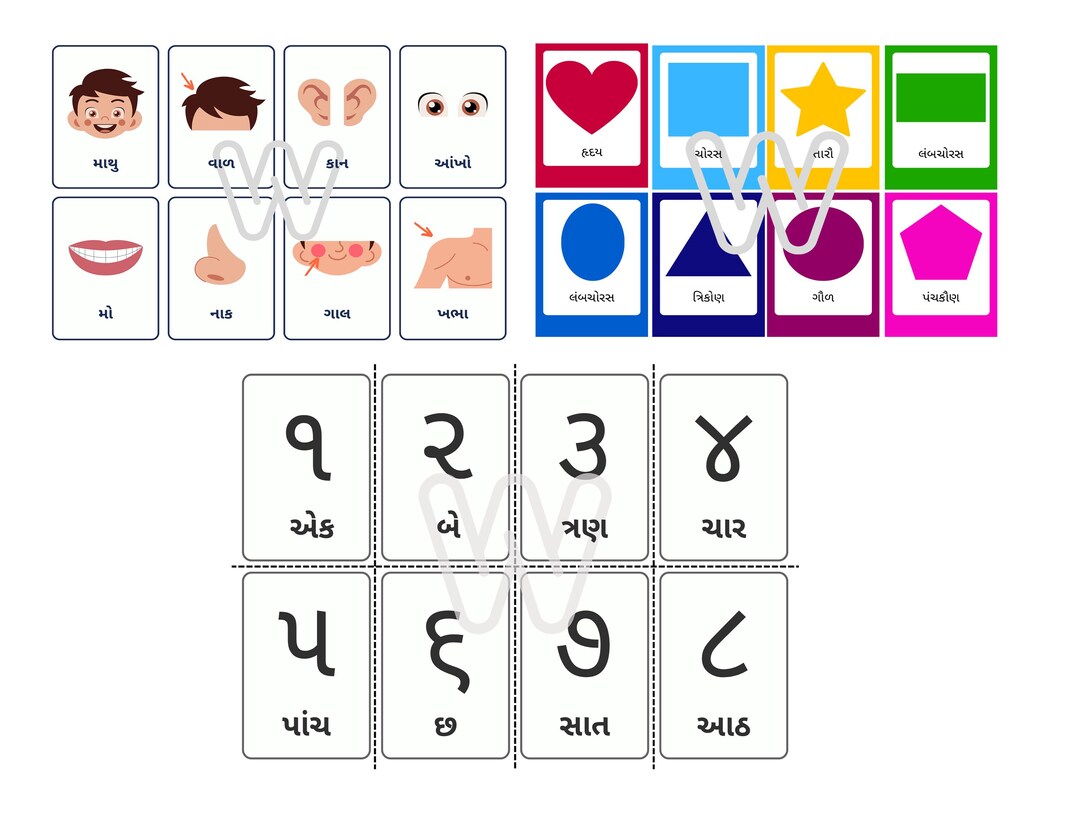 Bundle ( Number 1-30, Shapes, and Body Parts) - Etsy
