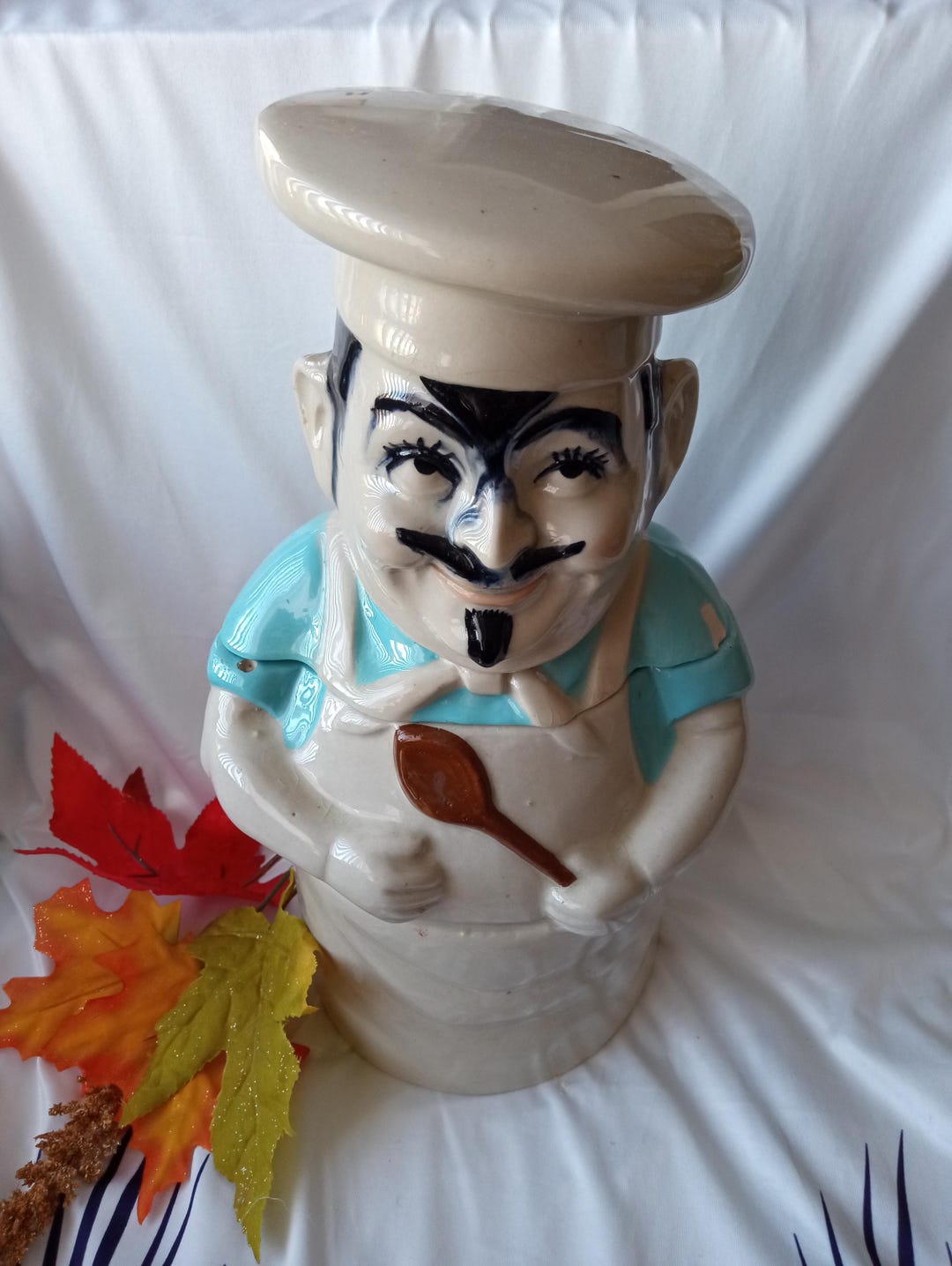 Vintage Collectible Glass Antique Cookie Jar American Bisque French ...