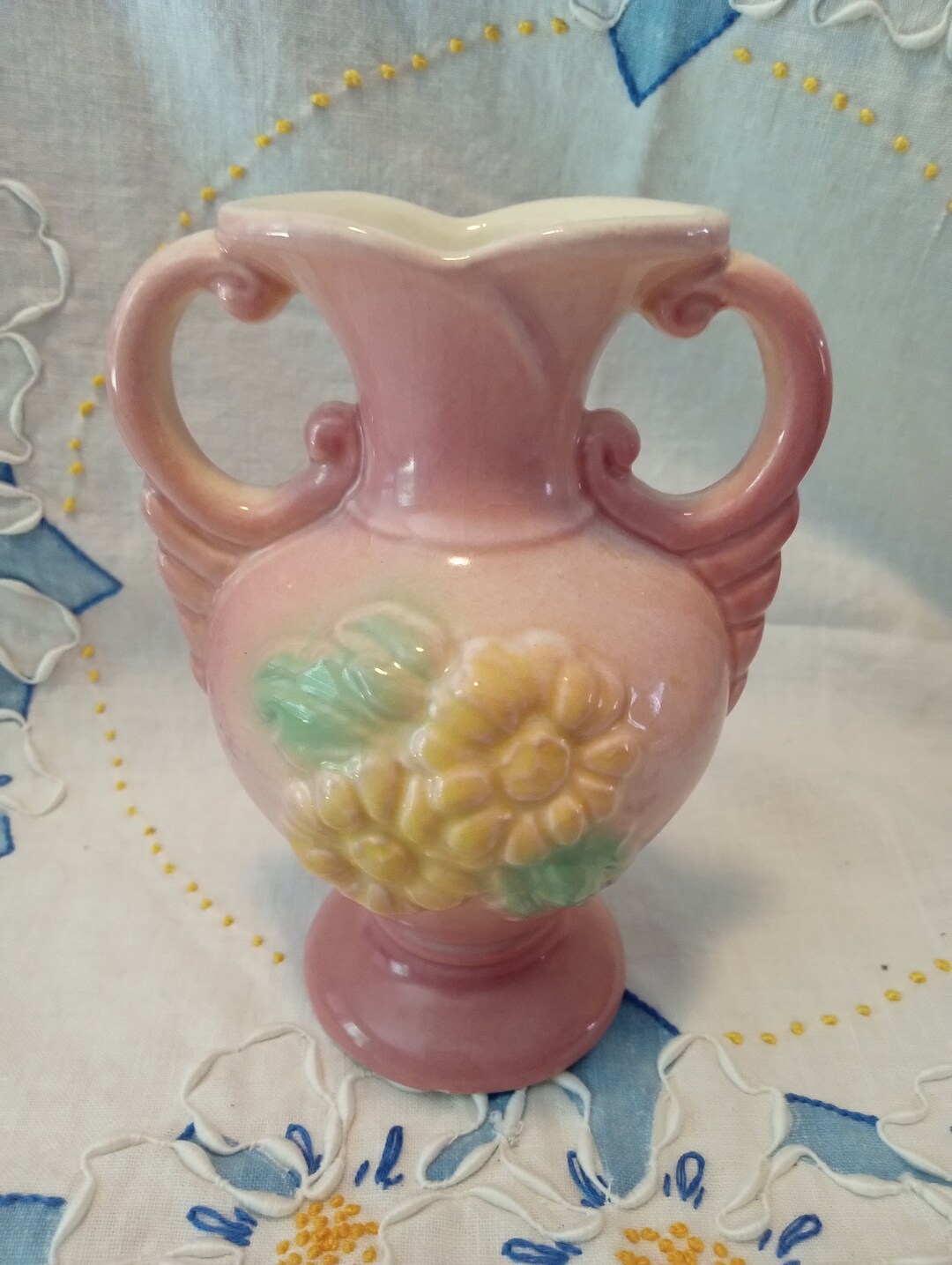 Vintage Collectible Antique Hull Art Pottery Sun Glow Embossed Daisy ...