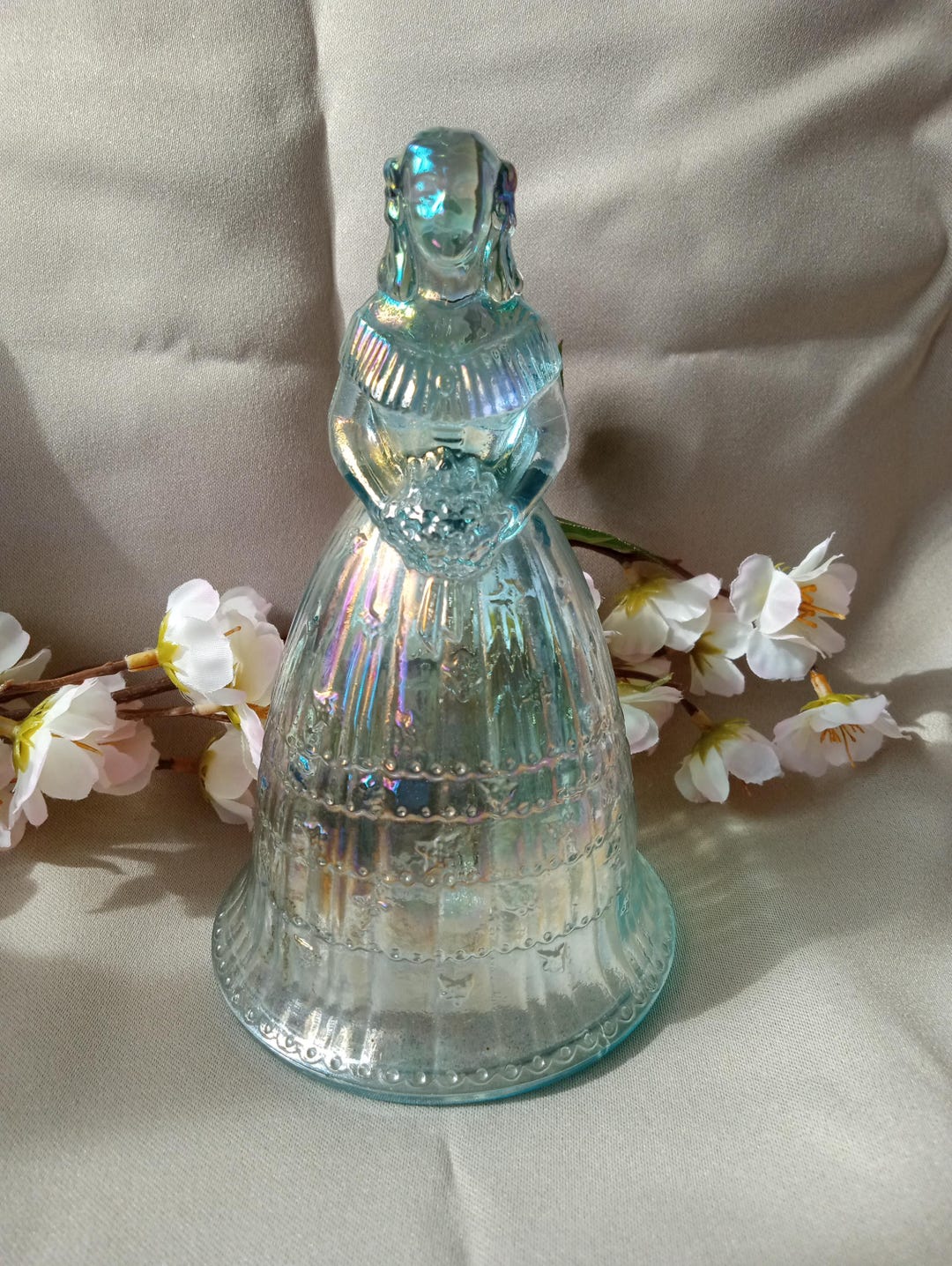 Imperial Glass Suzanne Southern Belle Light Blue Iridescent Carnival ...