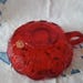 Ruby Red Coin Pattern Glass Candy Nut Nappy Dish With Handle 6.5" Made ...