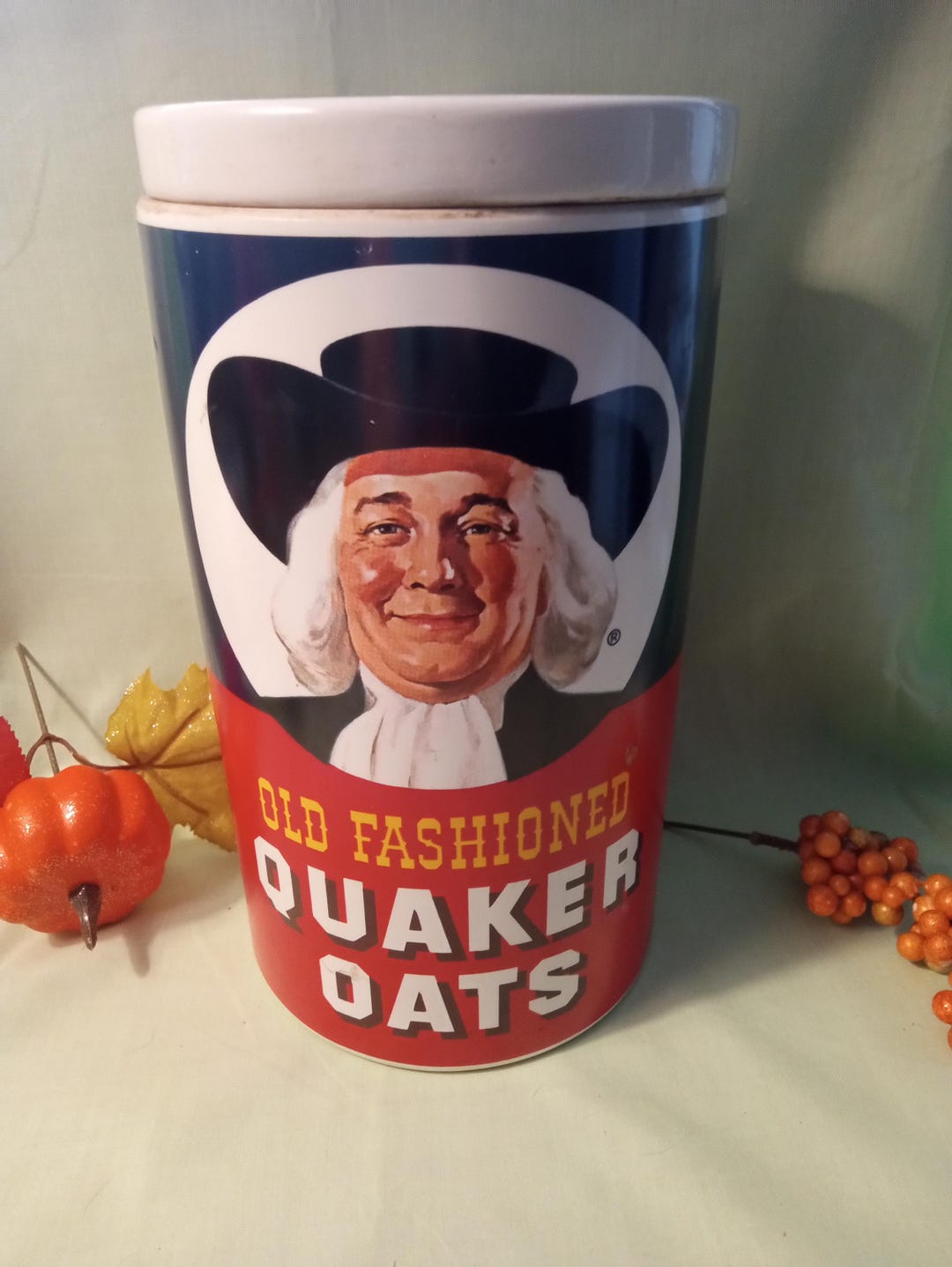American 1982 Quaker Oats Limited Edition Glass Canister Oatmeal Cookie ...