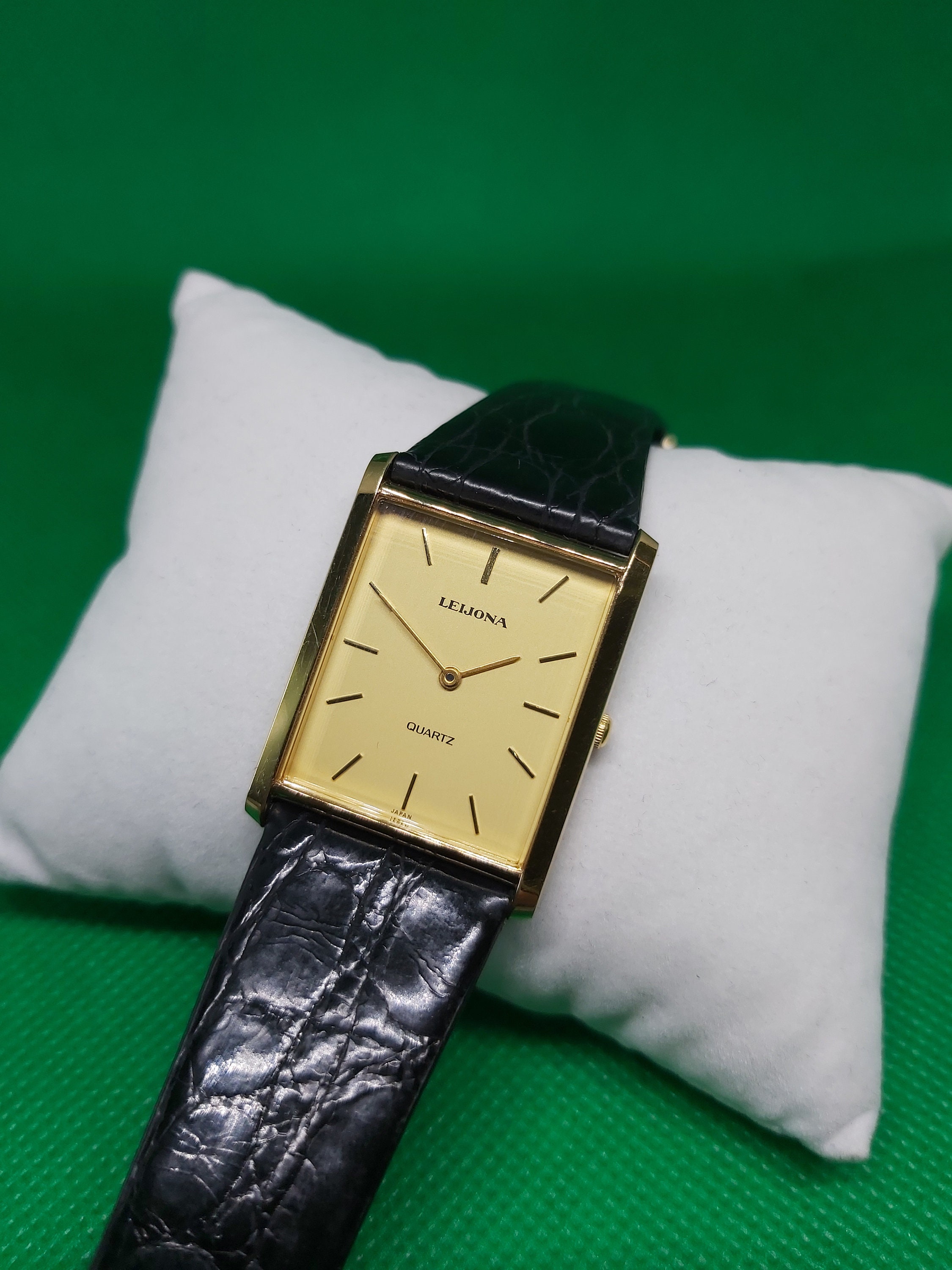 Vintage Leijona Tank Watch Never Worn 1980s Champagne Dial - Etsy