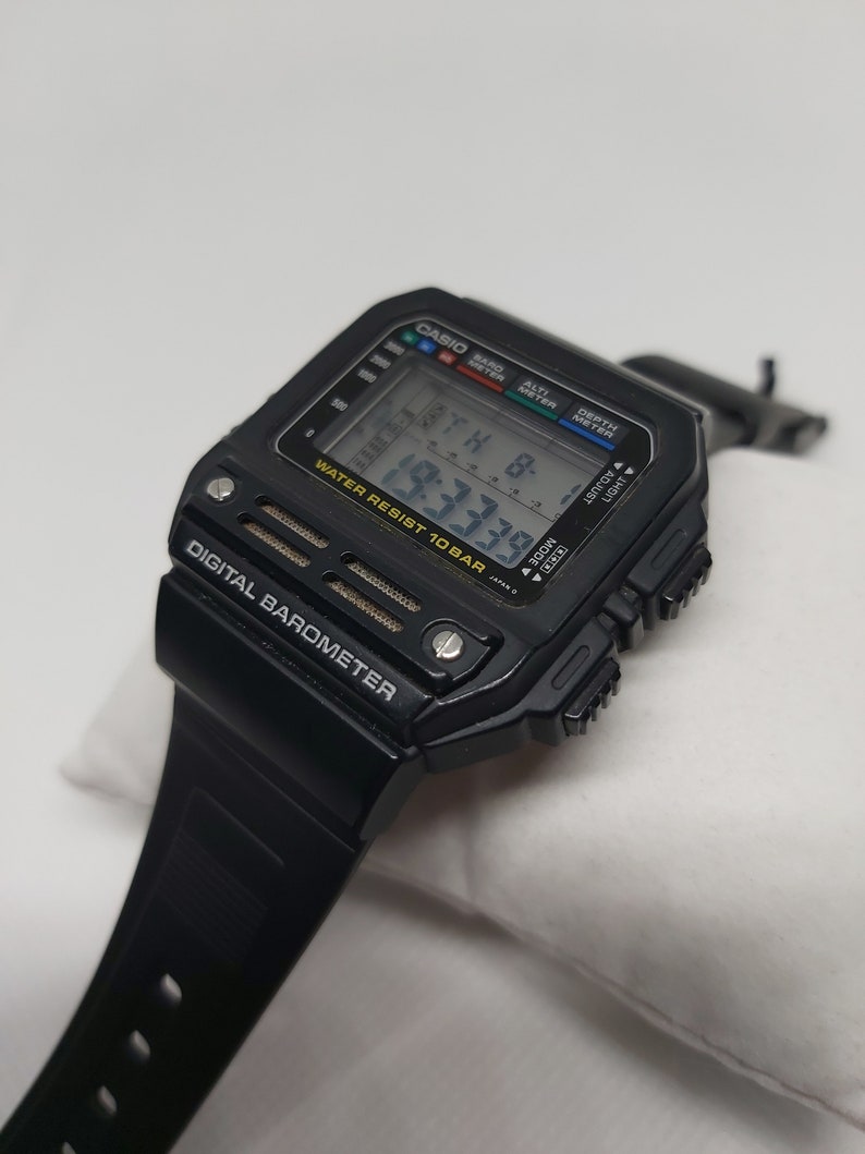 Rare Vintage Casio BM-100WJ Digital Barometer Watch A Collectors ...