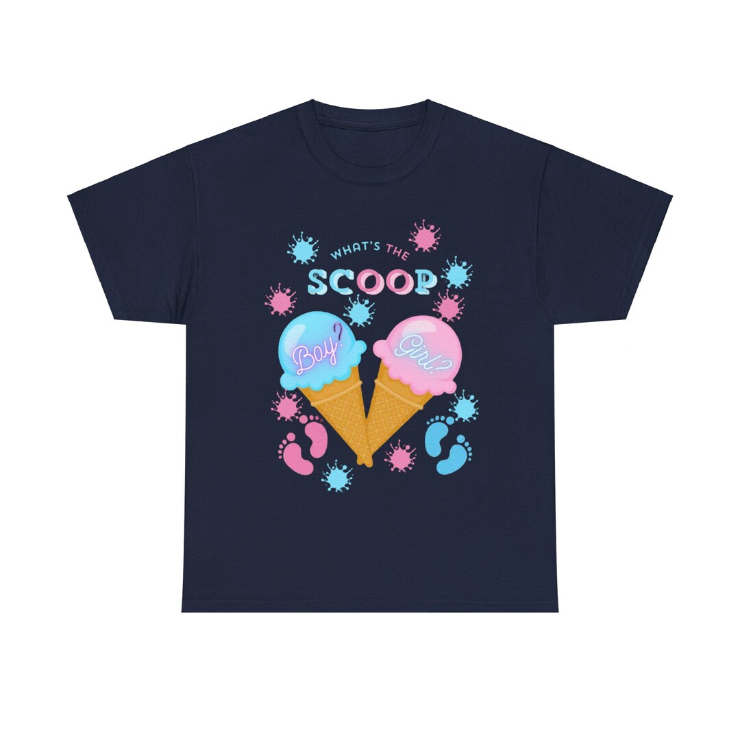What's the Scoop Gender Reveal Ice Cream Shirts!! Multiple Color ...