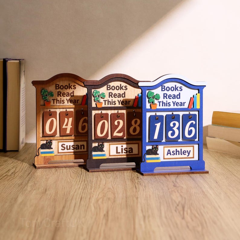 Personalized Books Read Tracker, Books Read This Year Counter, Book ...