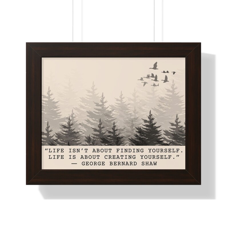 Motivational Forest Themed Wall Art Framed Horizontal Poster - Etsy