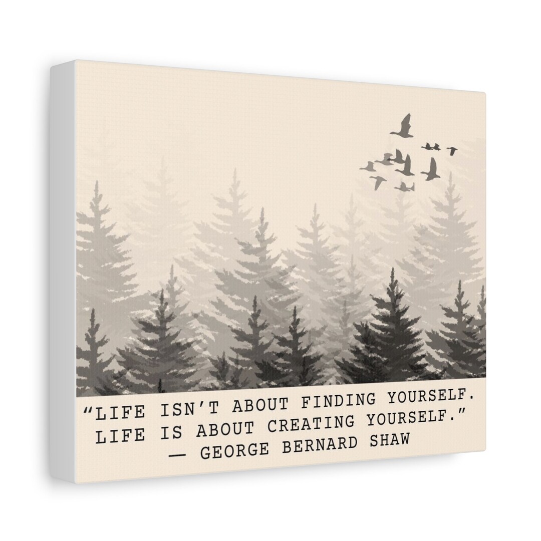 Motivational Forest Country Themed Wall Art Matte Canvas, Stretched, 1. ...