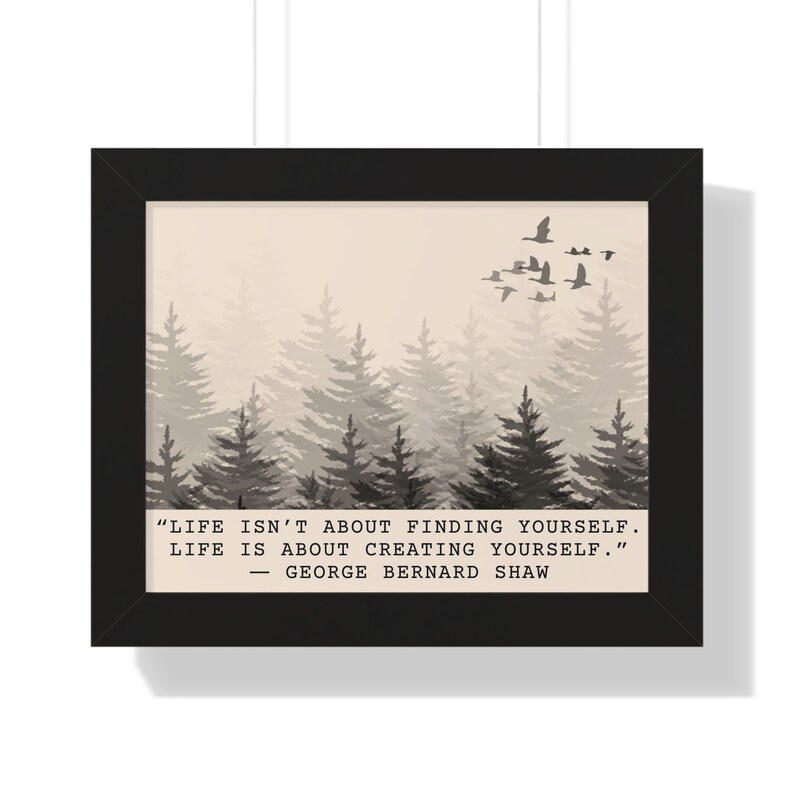 Motivational Forest Themed Wall Art Framed Horizontal Poster - Etsy