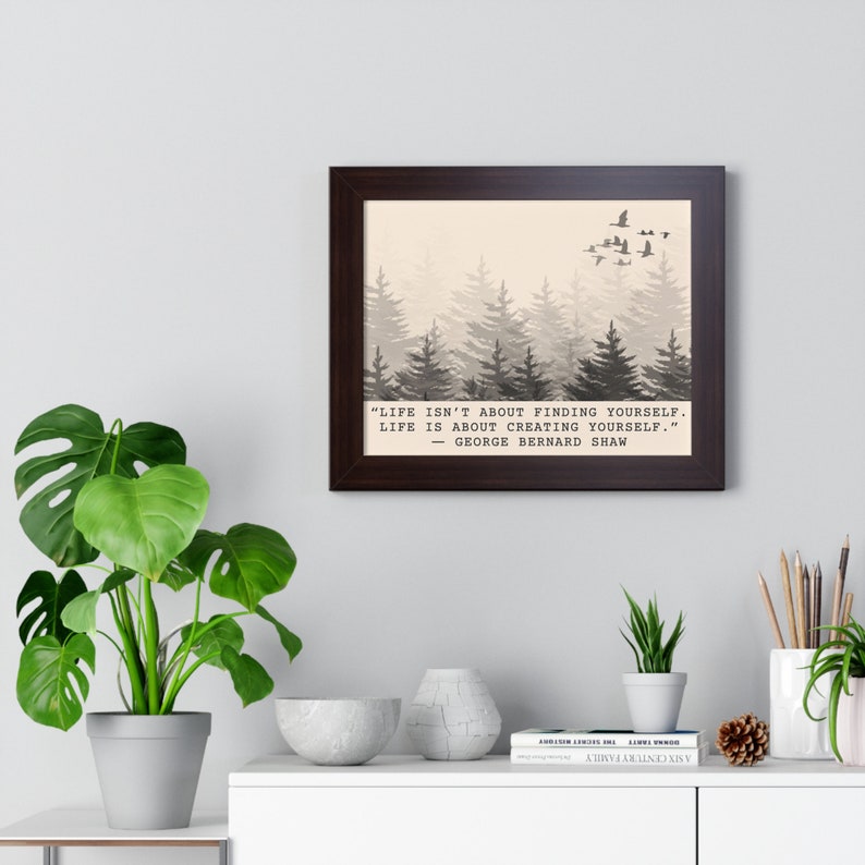 Motivational Forest Themed Wall Art Framed Horizontal Poster - Etsy