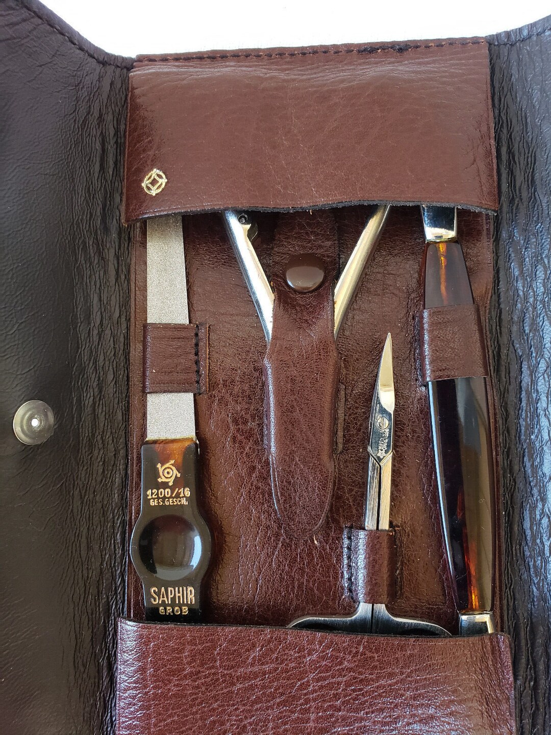 Vintage Pfeilring Solingen Manicure Set in Brown Leather Case. - Etsy