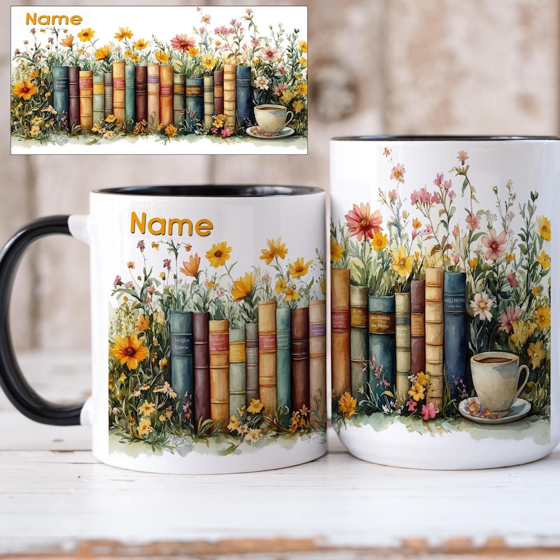 Glass Stacked Books Mug - Etsy