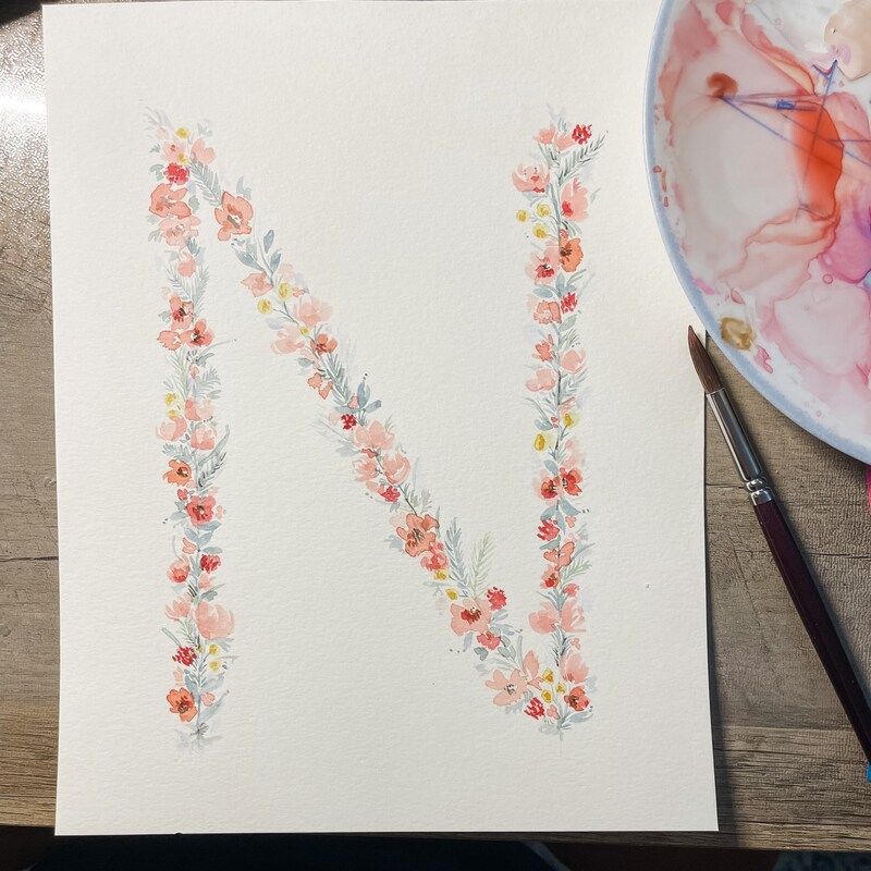 Monogram Painting - Etsy