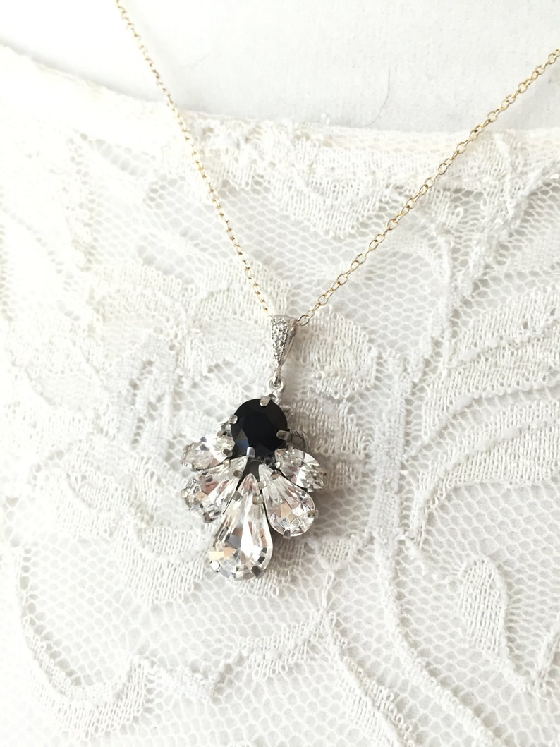 Black Jewelry Set Jet Black Bridal Jewelry Set Swarovski - Etsy