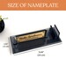 Custom Luxury Black Glass Desk Nameplate and Card Holder Personalized ...