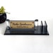 Custom Luxury Black Glass Desk Nameplate and Card Holder Personalized ...