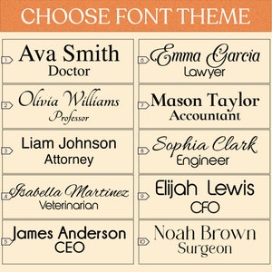 Doctor Name Sign With Colorful Crystal World Globe , Doctor Name Plate ...