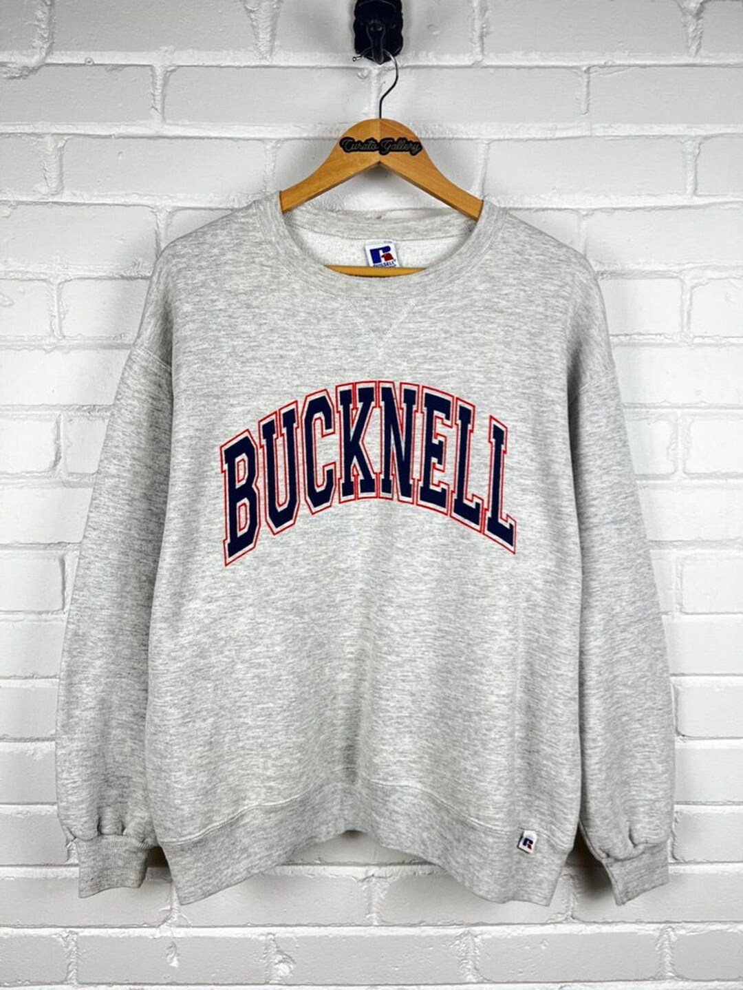 Vintage 90s Bucknell University Bisons Arc Spell Out Russel Athletic ...