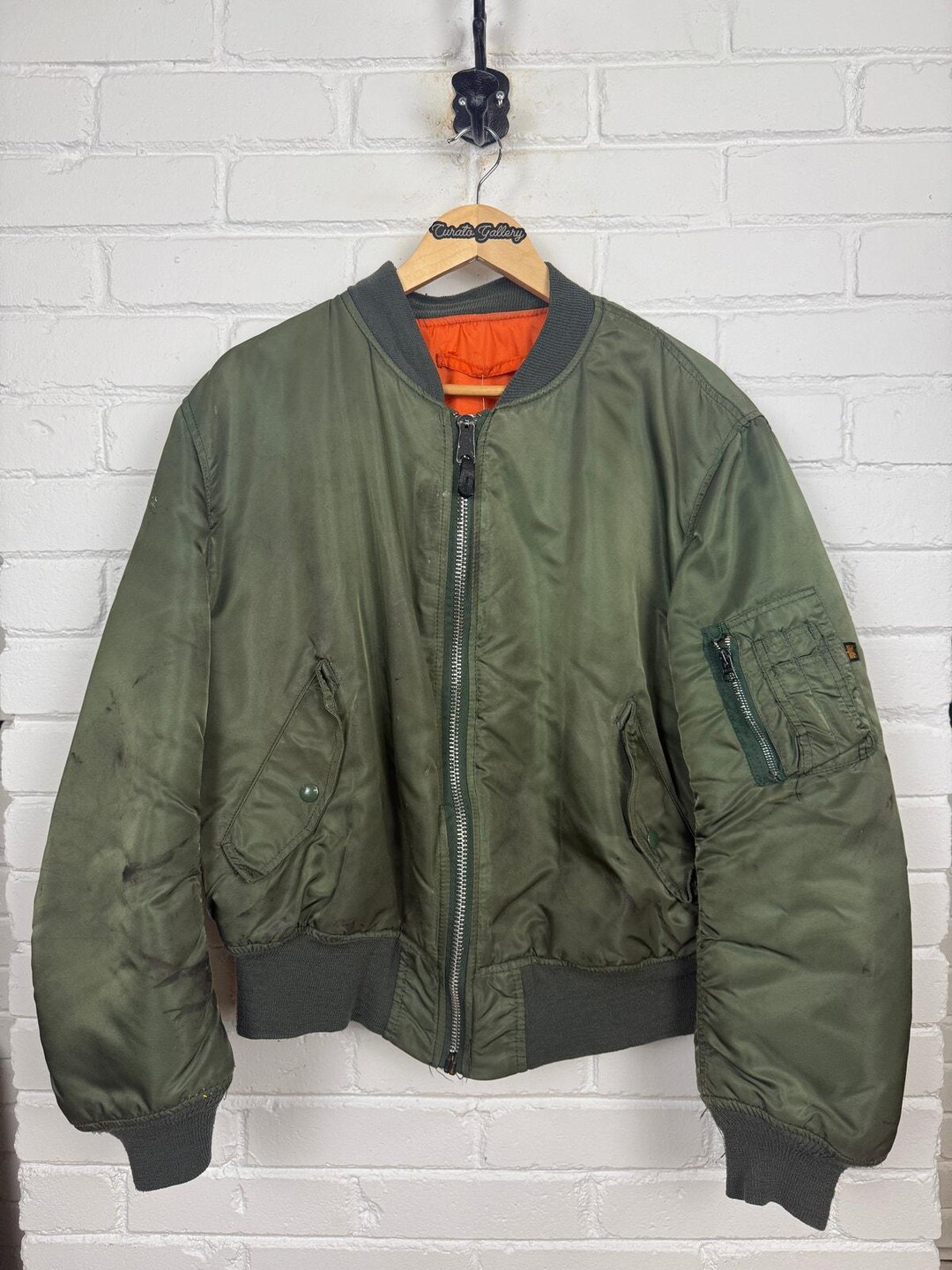 Vintage Alpha Industries Flyer Man Intermediate MA-1 Flight Reversible Bomber Jacket Size L - Etsy