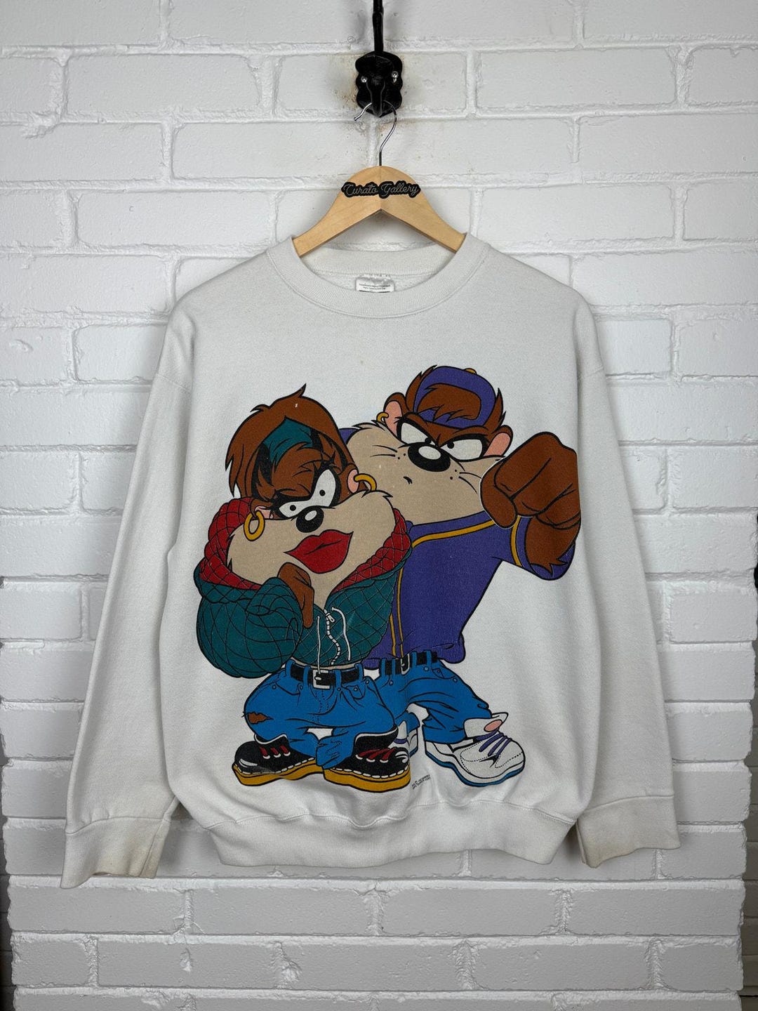 Vintage 1993 Looney Tunes Taz She Devil Hip Hop Streetwear Graphic ...