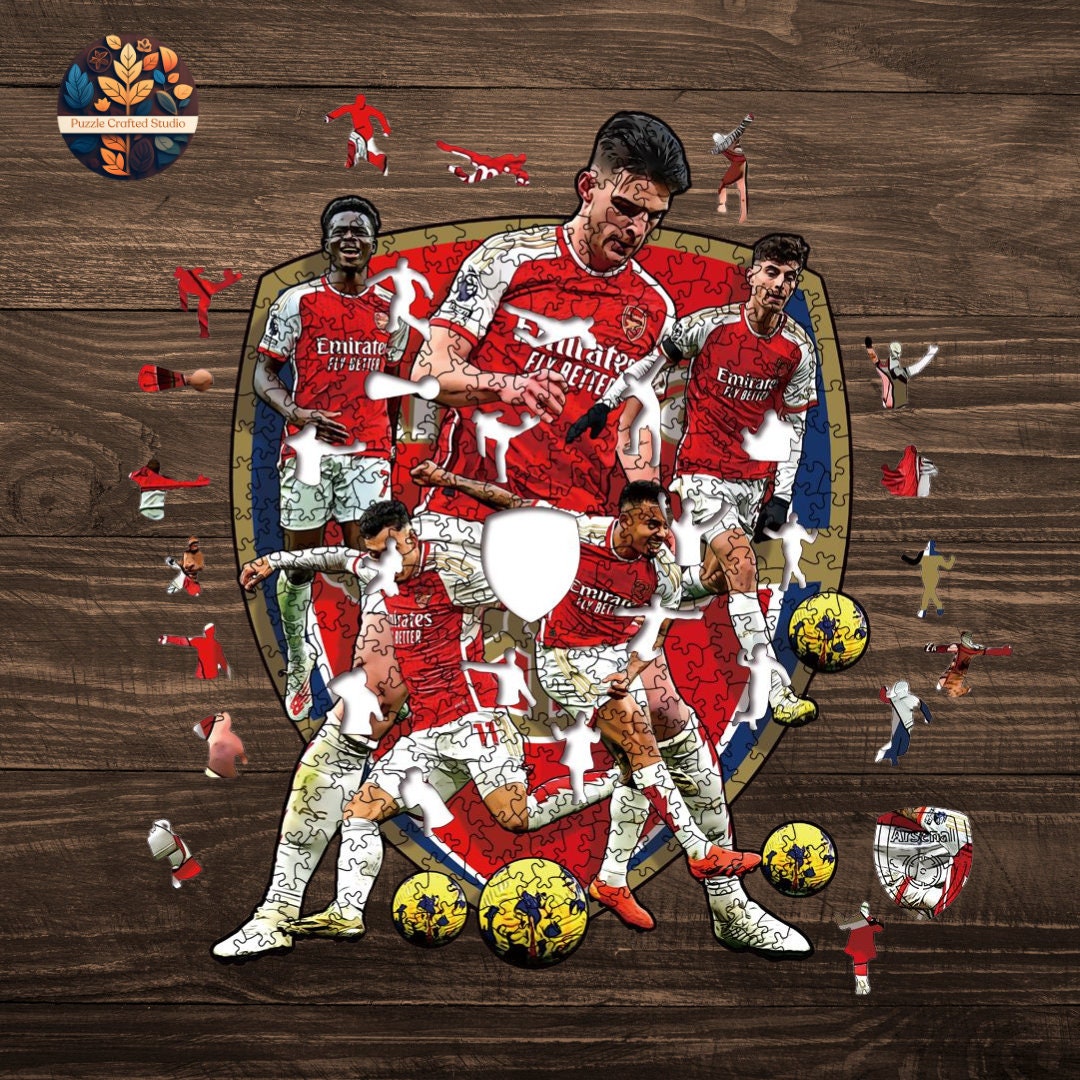 Arsenal Wooden Football Puzzle: Perfect Artwork Gift for Premier League ...