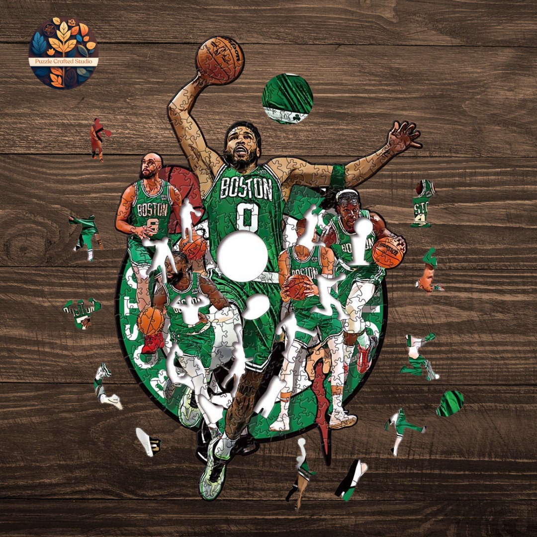 Boston Celtics Wooden Basketball Puzzle: Perfect Artwork Gift for Jason ...