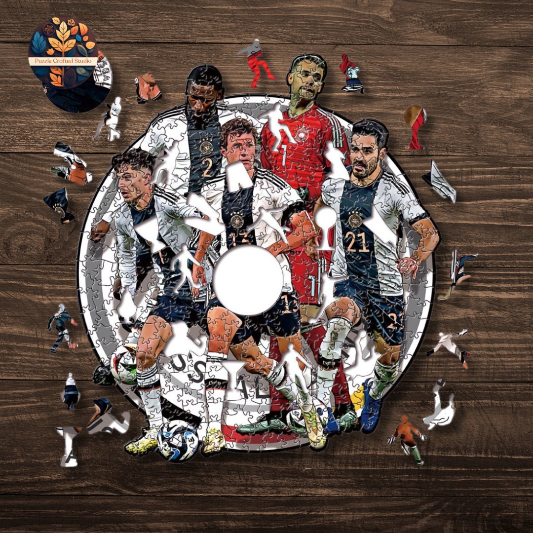 Germany Euro 2024 Team Wooden Football Puzzle: Perfect Artwork Gift for ...