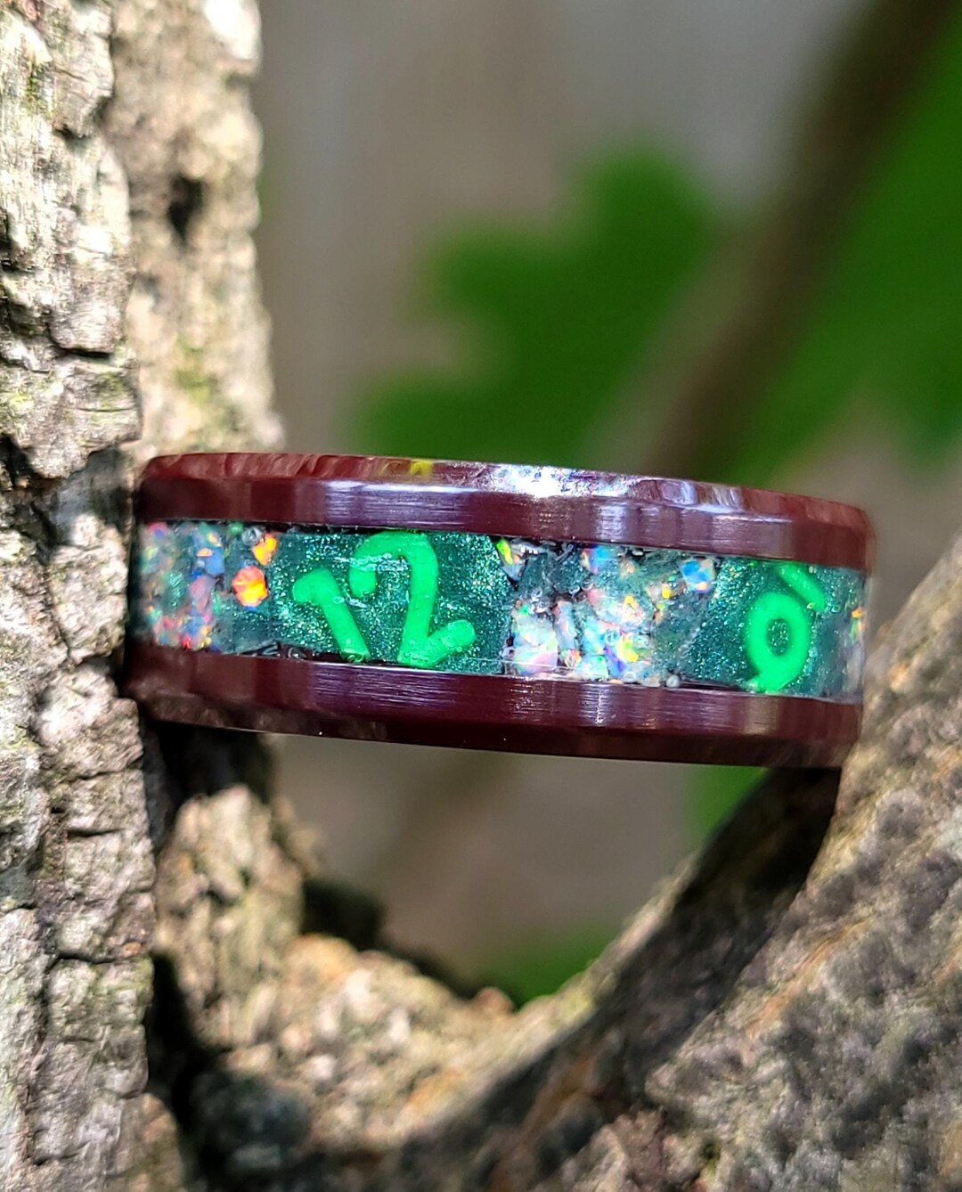 Shattered Dice Glow Ring - Brown Ceramic - Etsy